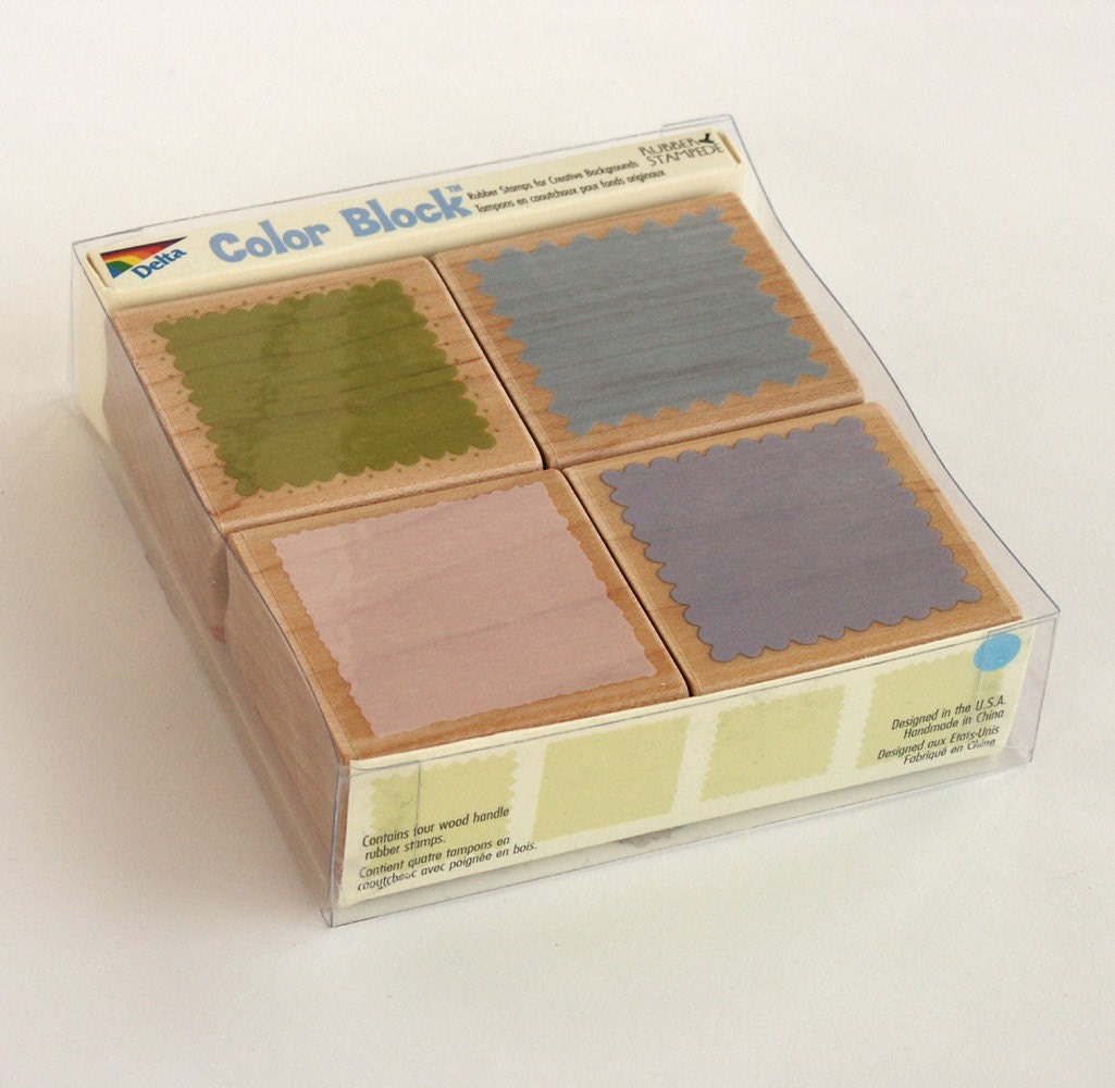 Color Block Rubber Stamp Kit - Etsy