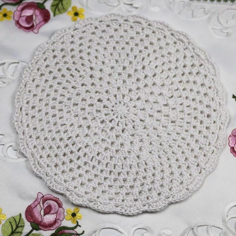 White Table Doily: Home Decoration (10.5 Inch) - Etsy