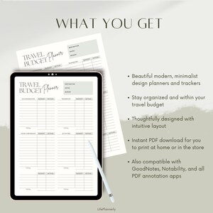 Travel Budget Planner Printable, Vacation Budget Worksheet Template ...