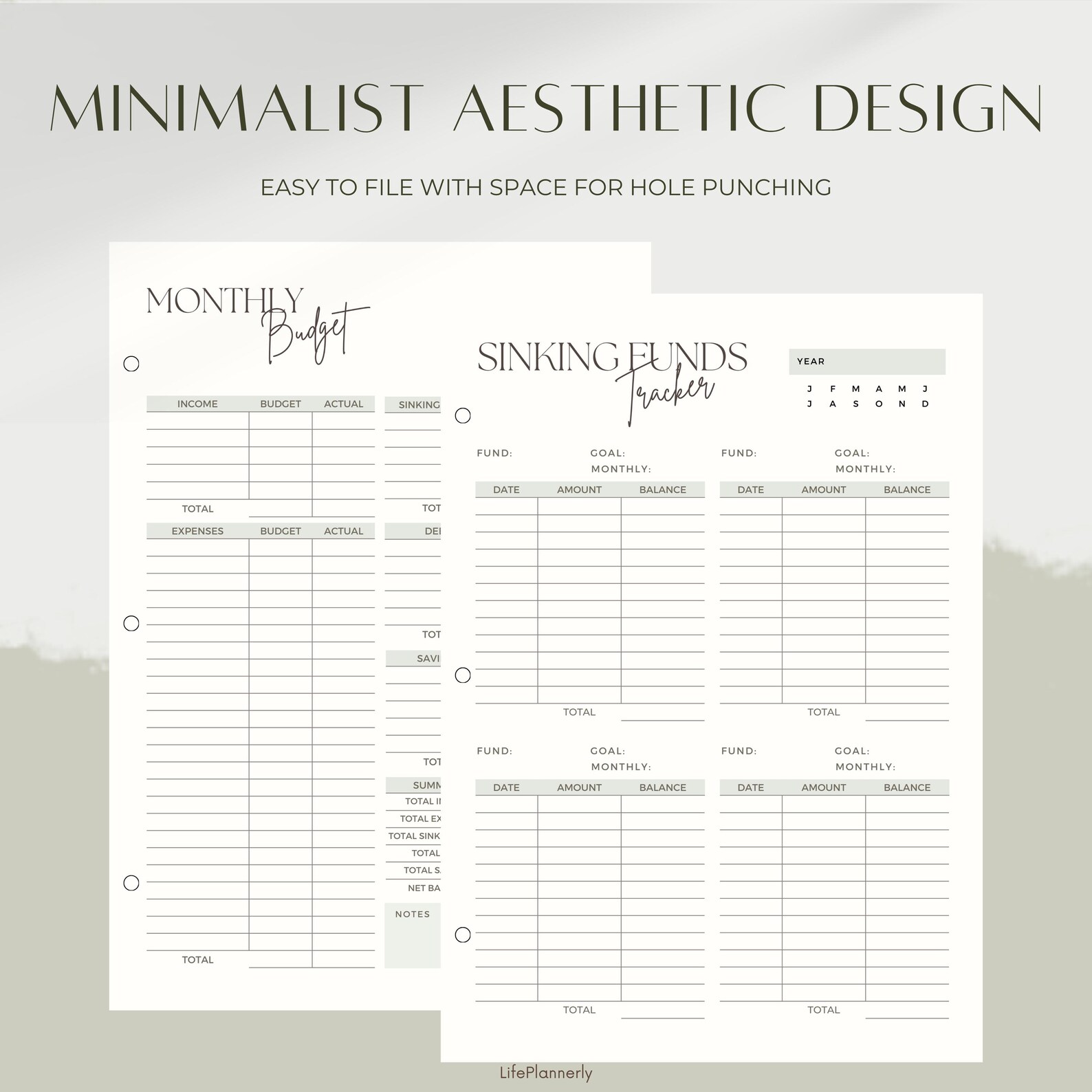 Sinking Fund Tracker Printable, Sinking Funds Template, Monthly Budget ...