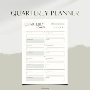 Monthly Planner Printable, Quarterly Planner, Weekly Planner, Daily ...