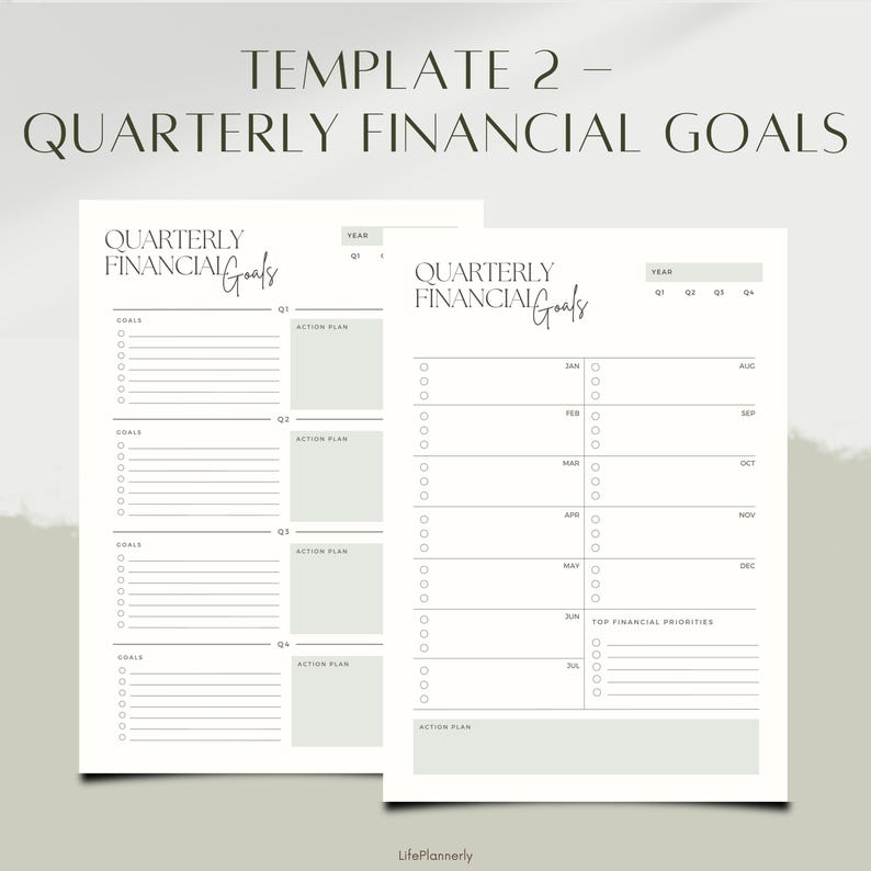 Budget Planner Printable, Monthly Budget, Financial Goals Planner ...