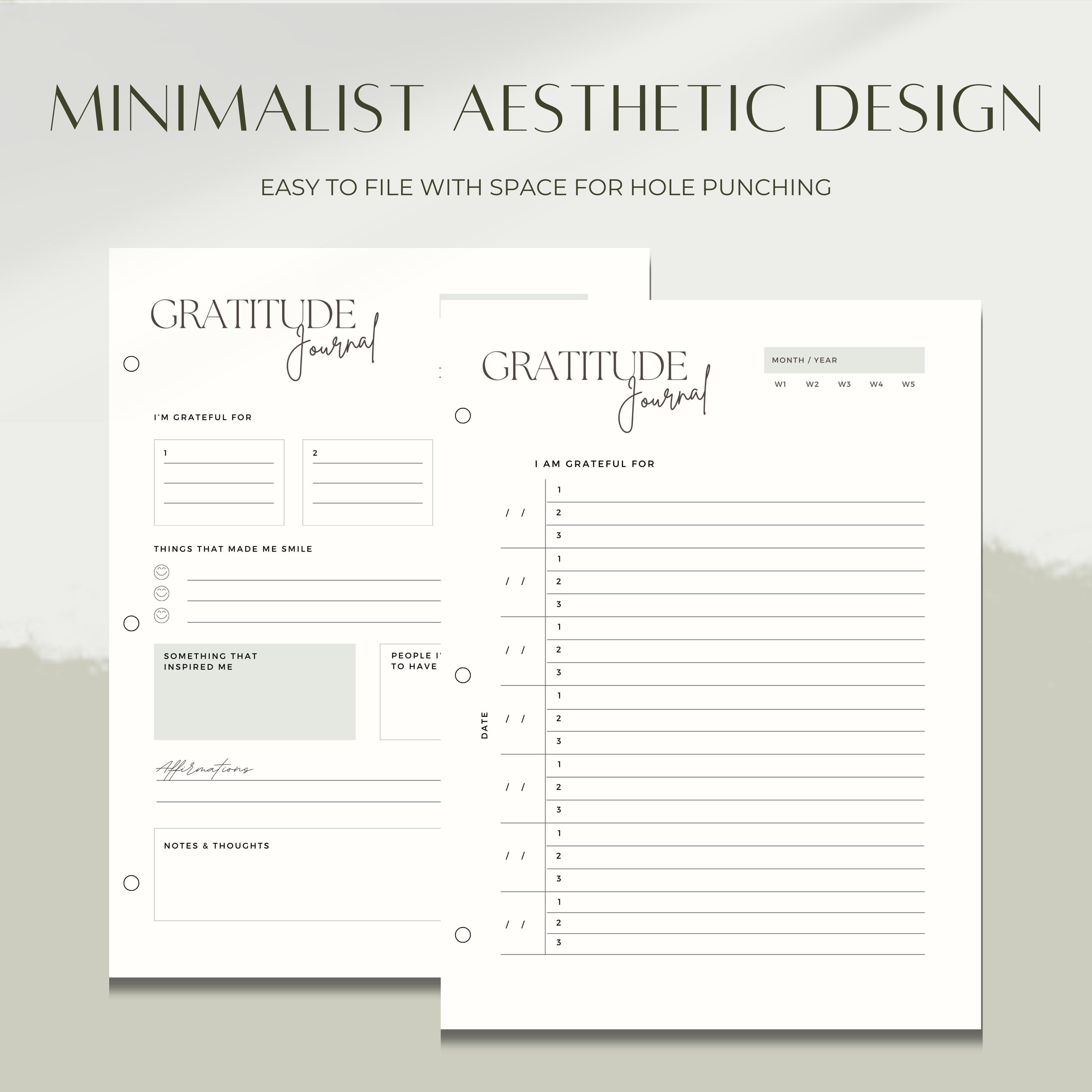 Weekly Gratitude Journal Printable Template, Monthly Gratitude ...