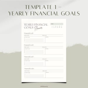 Budget Planner Printable, Monthly Budget, Financial Goals Planner ...