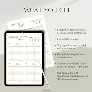 Sinking Fund Tracker Printable, Sinking Funds Template, Monthly Budget ...