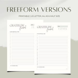 Weekly Gratitude Journal Printable Template, Monthly Gratitude ...