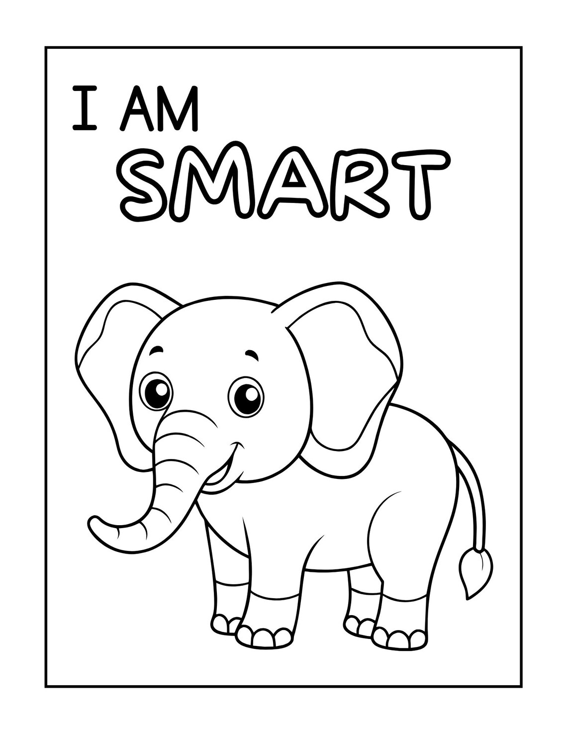 Printable Positive Affirmation Coloring Book for Kids – Digital ...