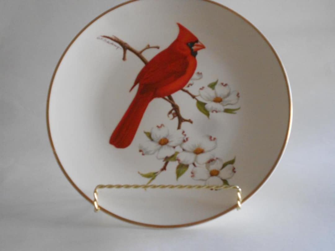 Avon Plate Cardinal Plate Bird Plate Vintage 1974 Songbird Plate Don ...