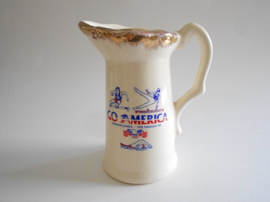 Olympics Pitcher Vintage 1984 Los Angeles Olympics Go America Summer ...
