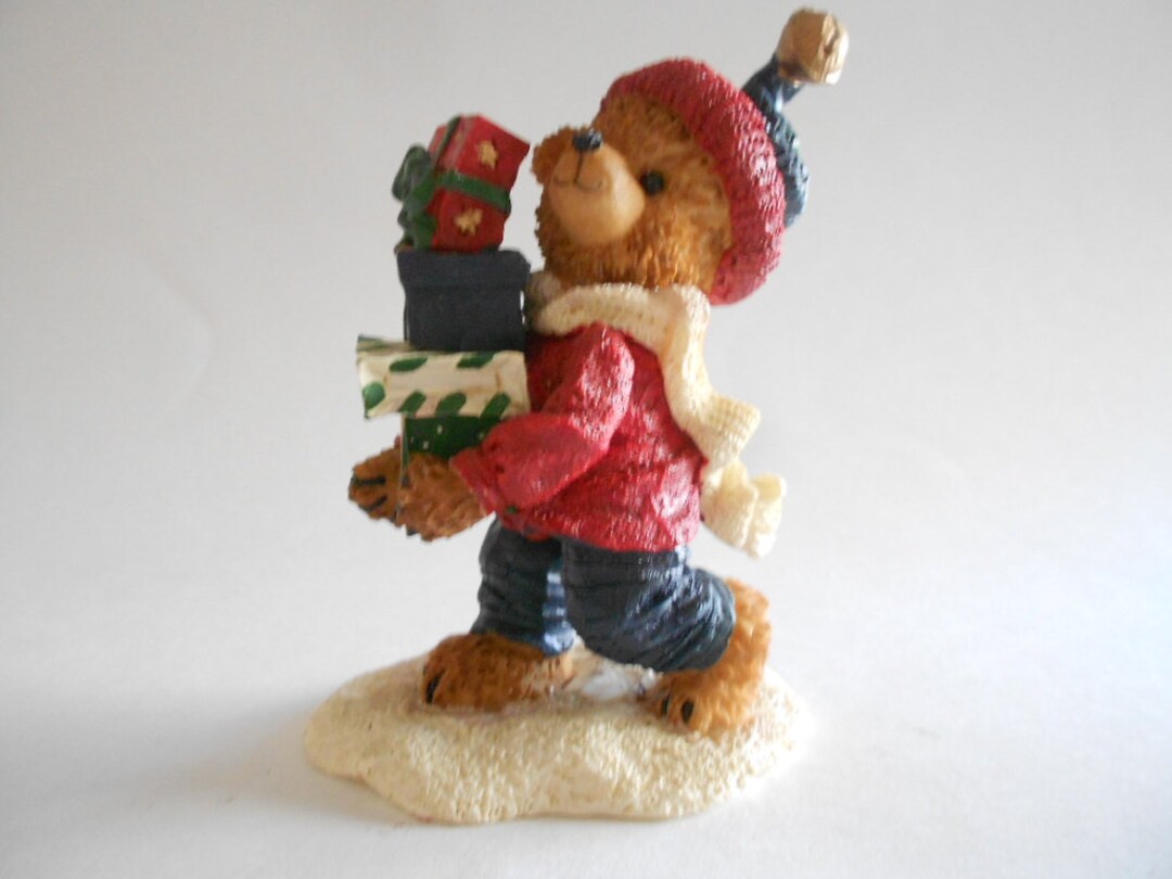 Teddy Bear With Presents Bear Figurine Vintage 1998 Resin RSVP Int Inc ...
