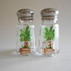 Palm Trees Salt Pepper Shakers Salt Pepper Jars Spice Jars - Etsy