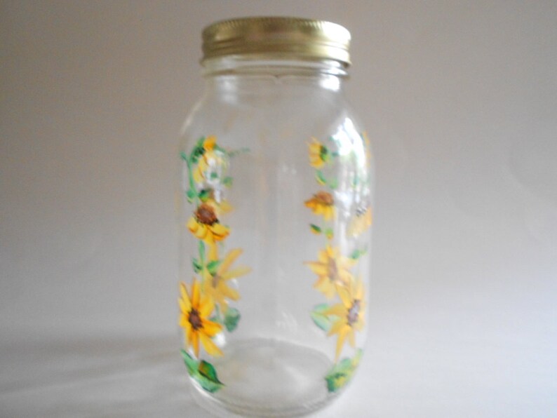 Sunflowers Ball Jar Storage Jar Mason Jar Quart Size 32 Oz - Etsy