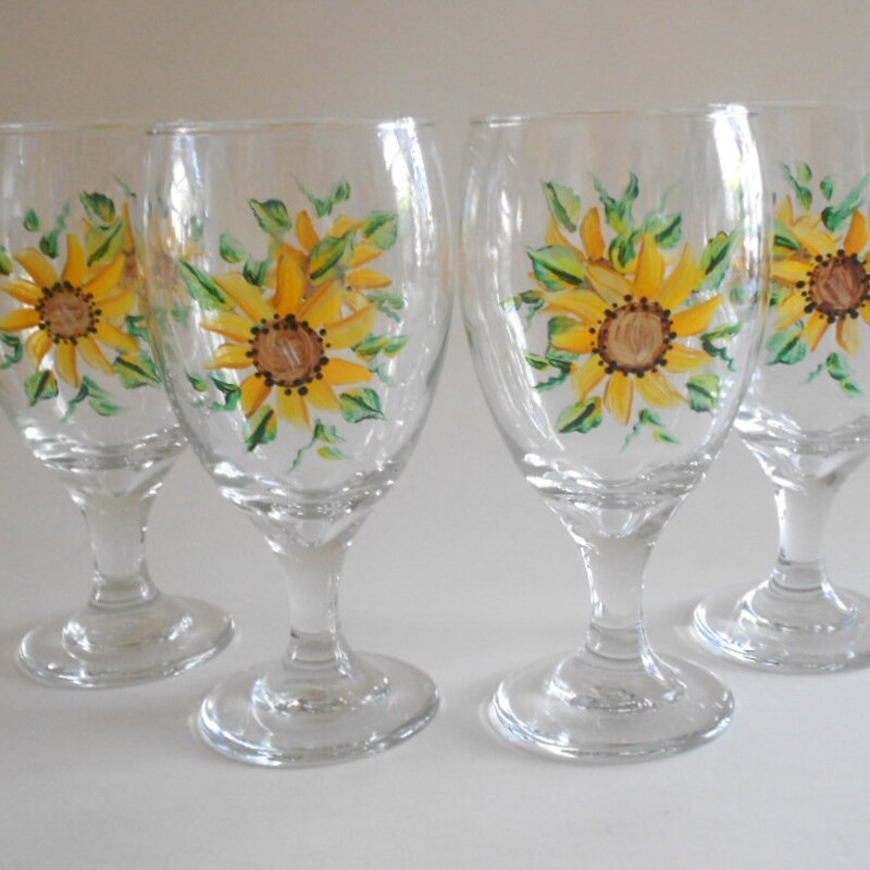 Sunflower Glasses - Etsy