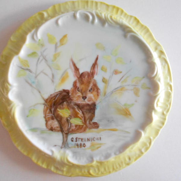 Rabbit Plate - Etsy
