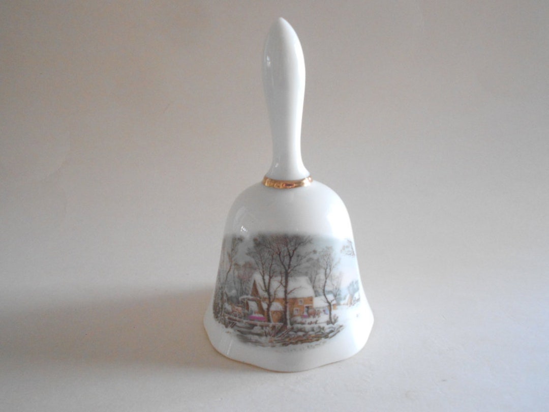 Avon Bell Vintage 1978 Old Grist Mill Currier Ives Avon Representatives ...