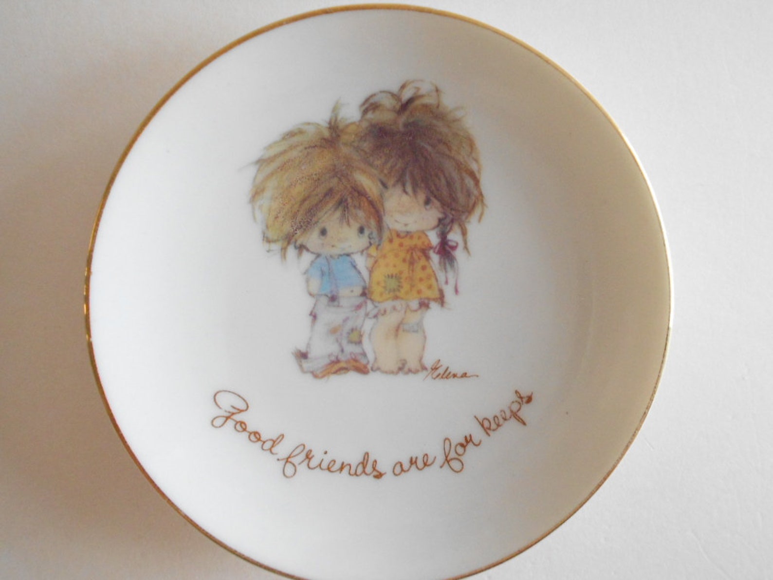 Good Friends Plate Mini Plate Boy and Girl American Greetings - Etsy