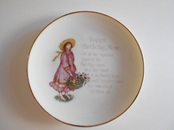 Mom Birthday Plate Happy Birthday Mom Plate 6 Plate | Etsy