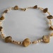 Beige Beads Necklace Tan Shell Beads MOP Shell Beads Tan Shell Necklace ...