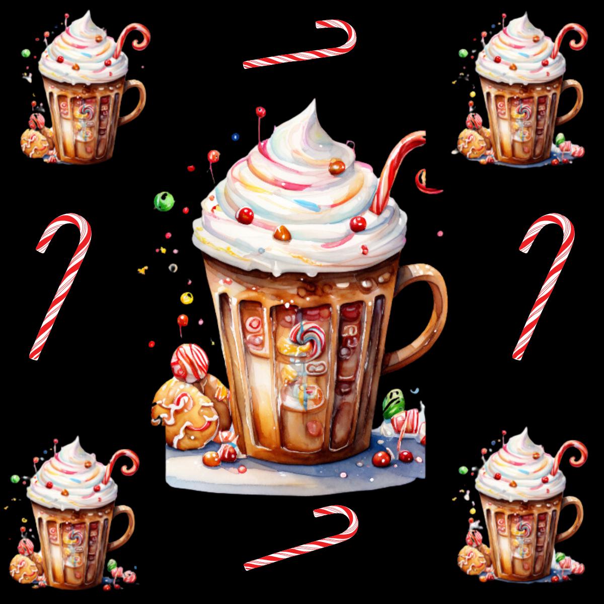 Cozy Delights: Hot Chocolate & Candy Canes Bliss - Etsy