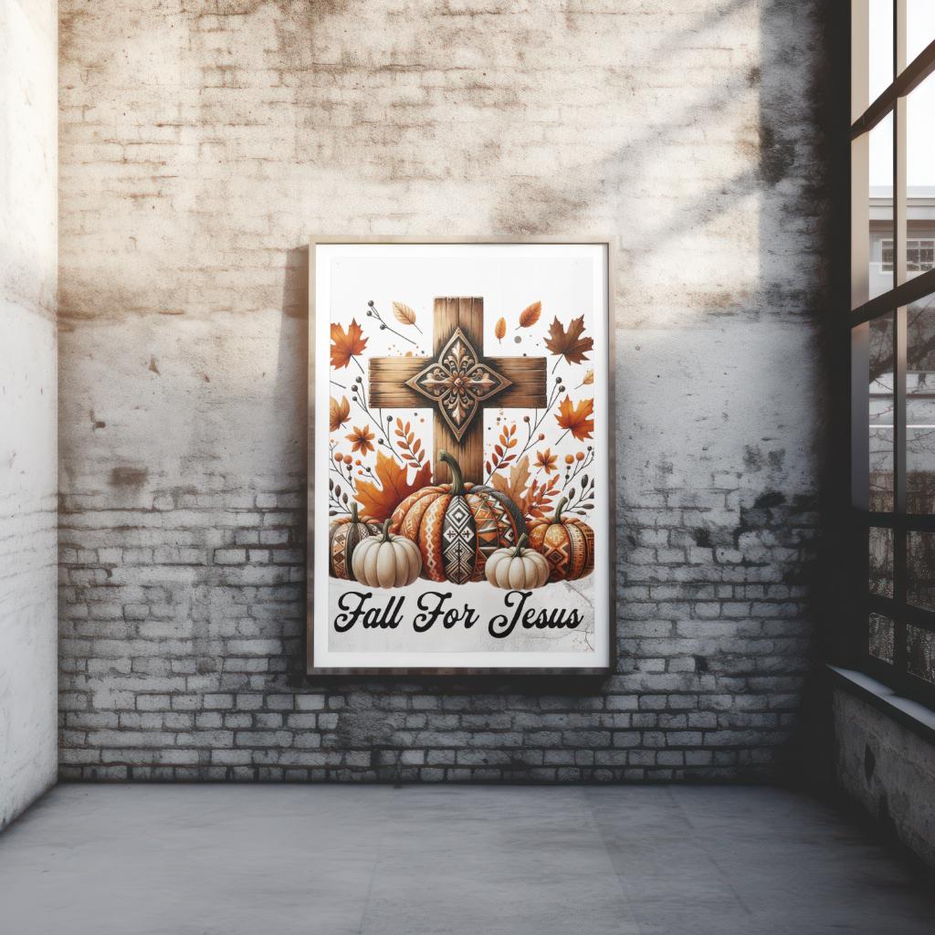 Fall for Jesus Faith-inspired Autumn Artwork - Etsy