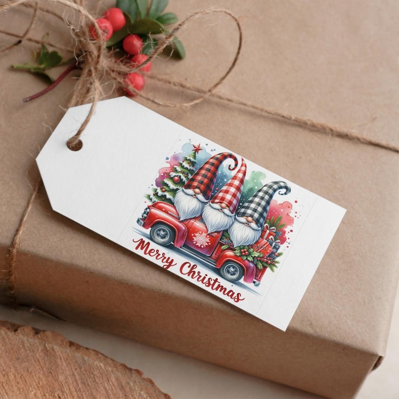 Holiday Gnomes in a Red Christmas Truck - Etsy