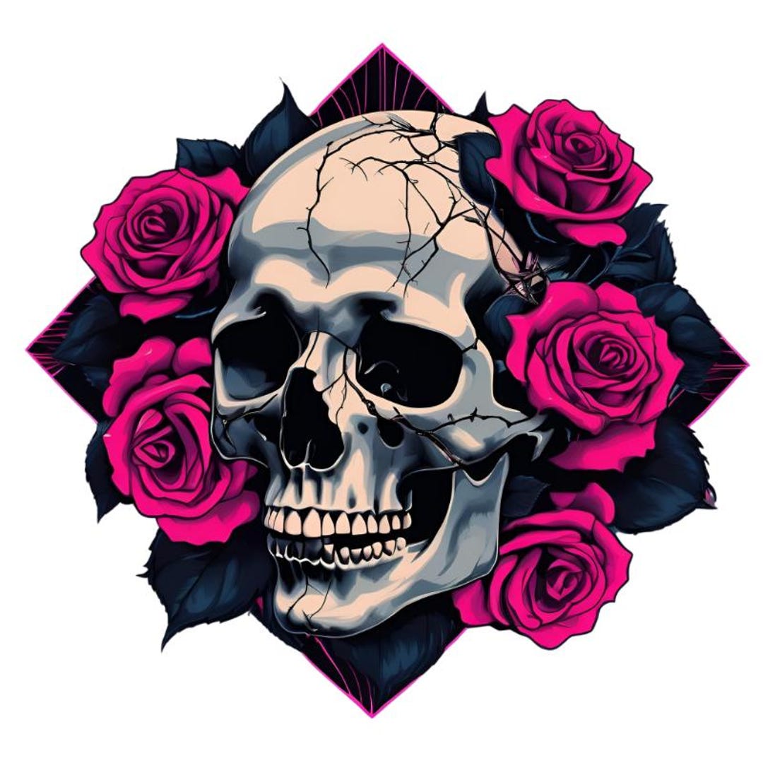 Roses and Skulls: the Floral and Skull Saga - Etsy