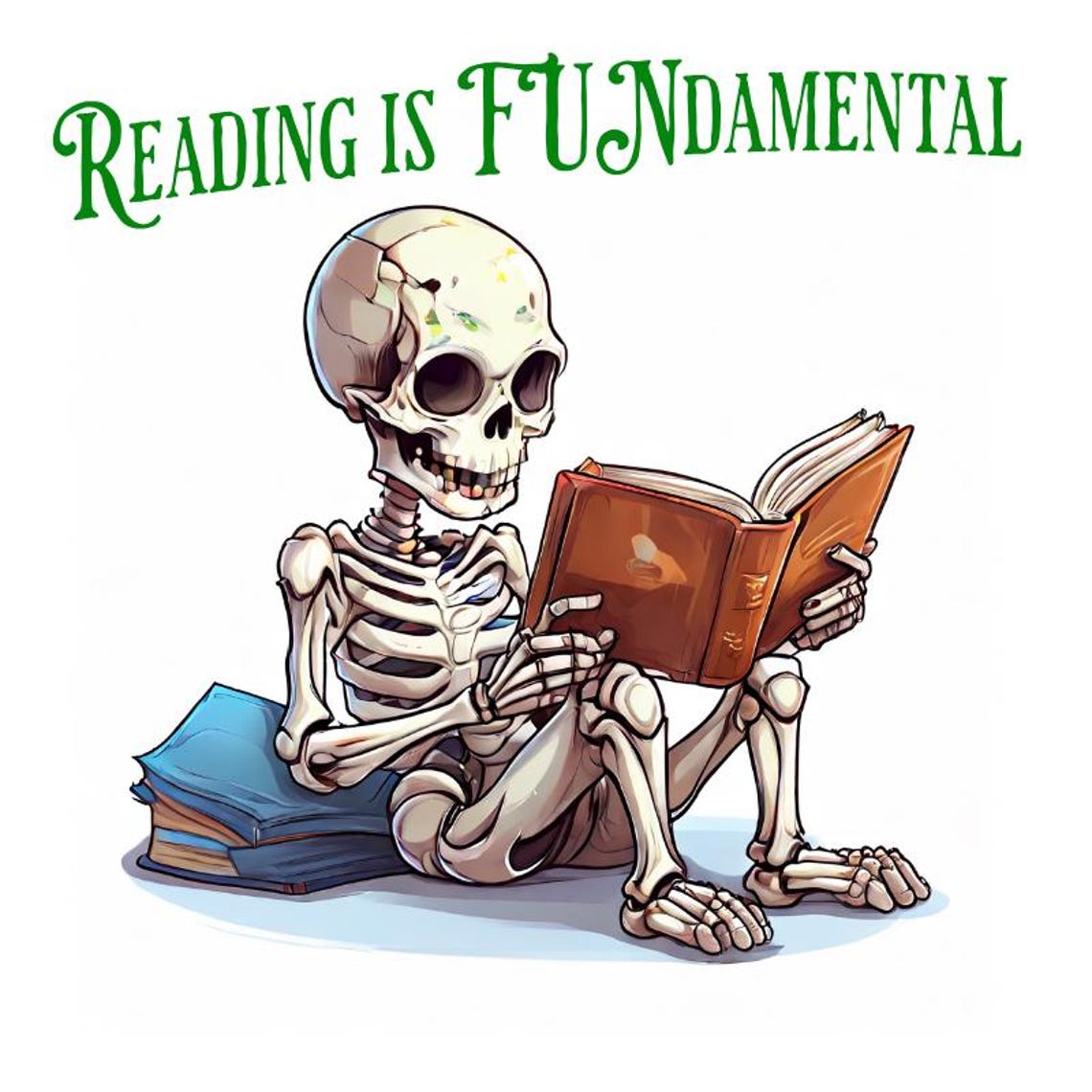 The Skeleton Immersed in a Book - Etsy