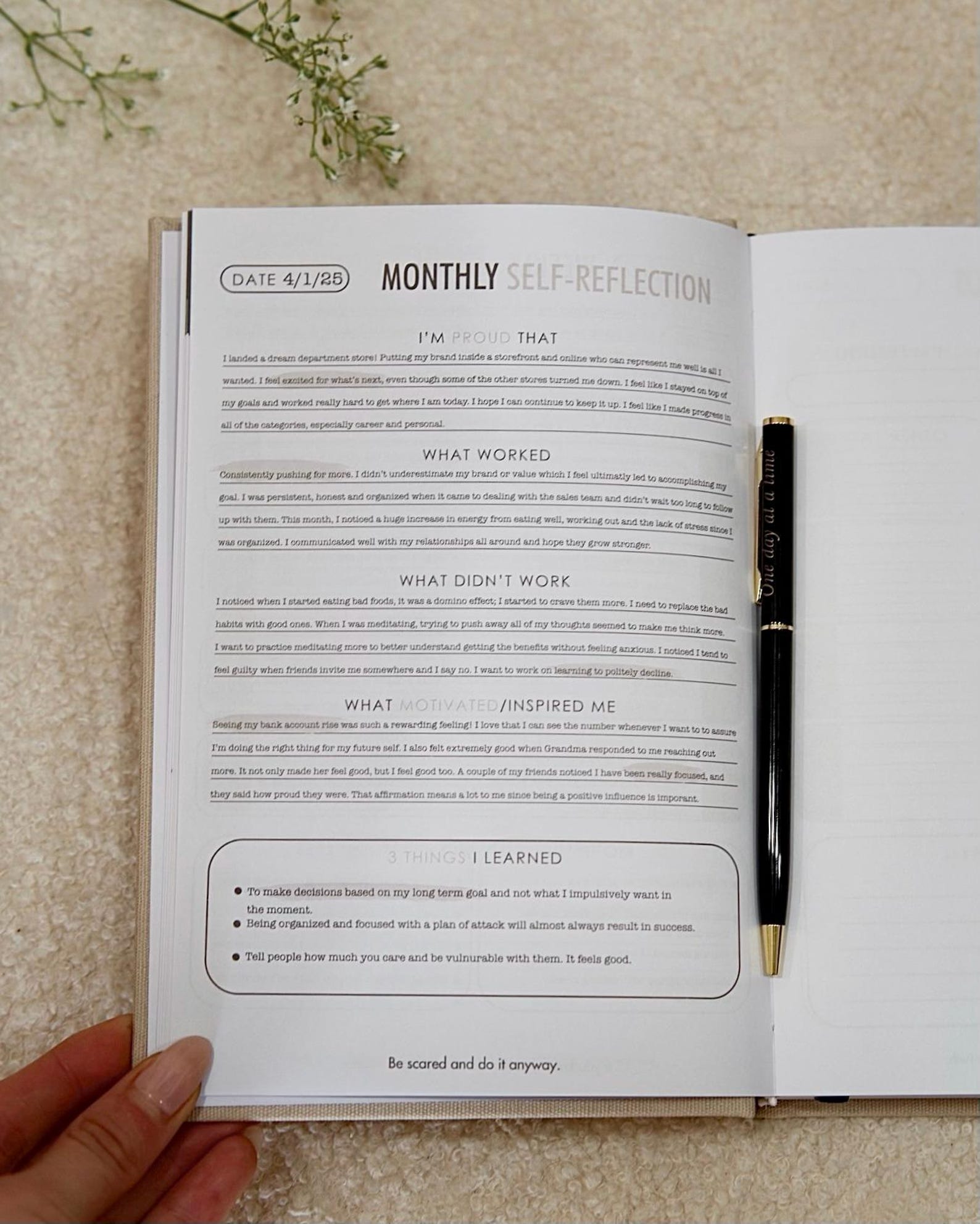 Guided Goal Setting Journal - Daily Planner, Wellness Journal ...