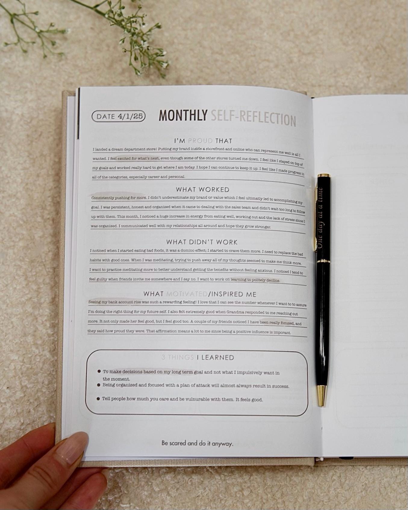 Guided Goal Setting Journal - Daily Planner, Wellness Journal ...