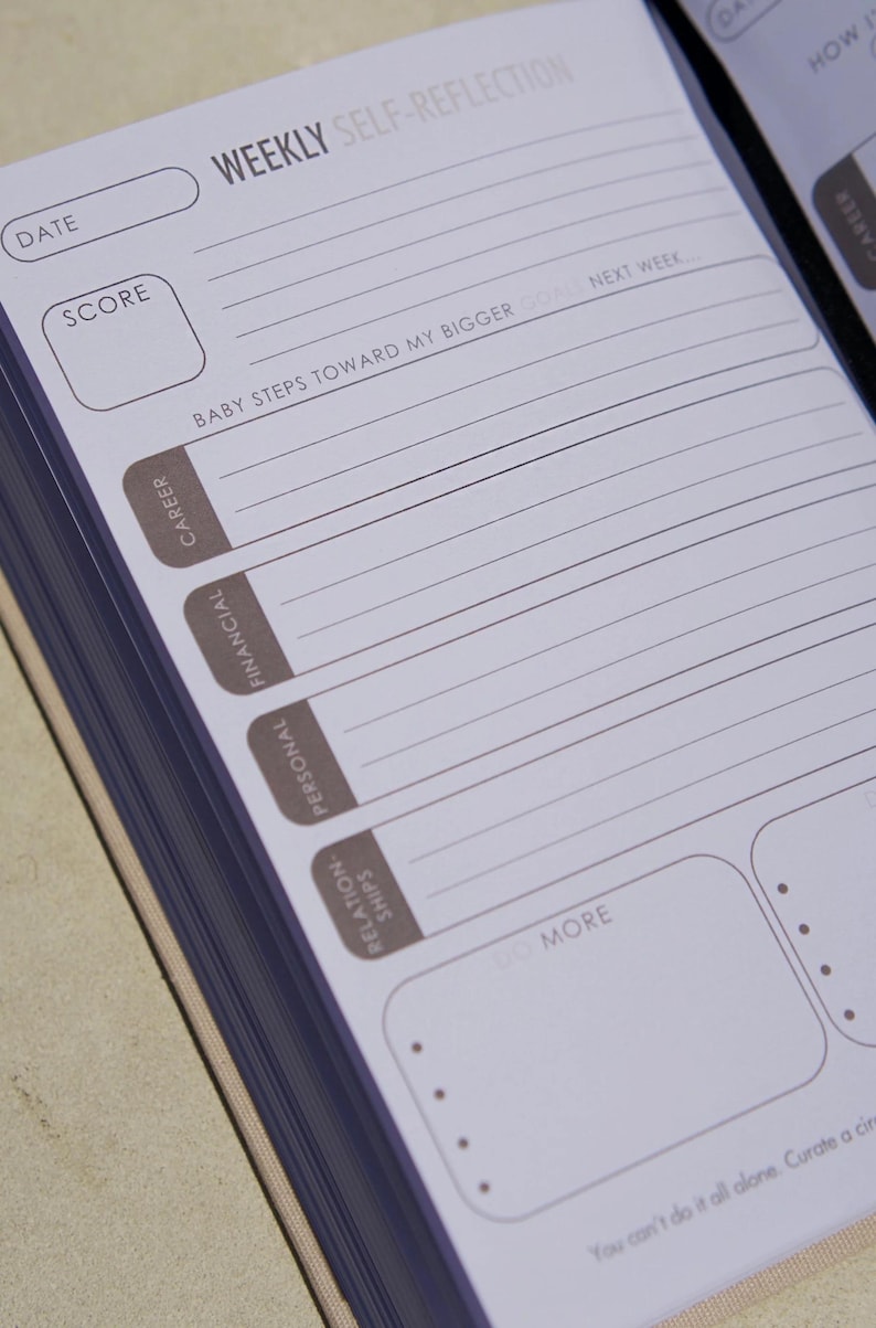 Guided Goal Setting Journal - Daily Planner, Wellness Journal ...