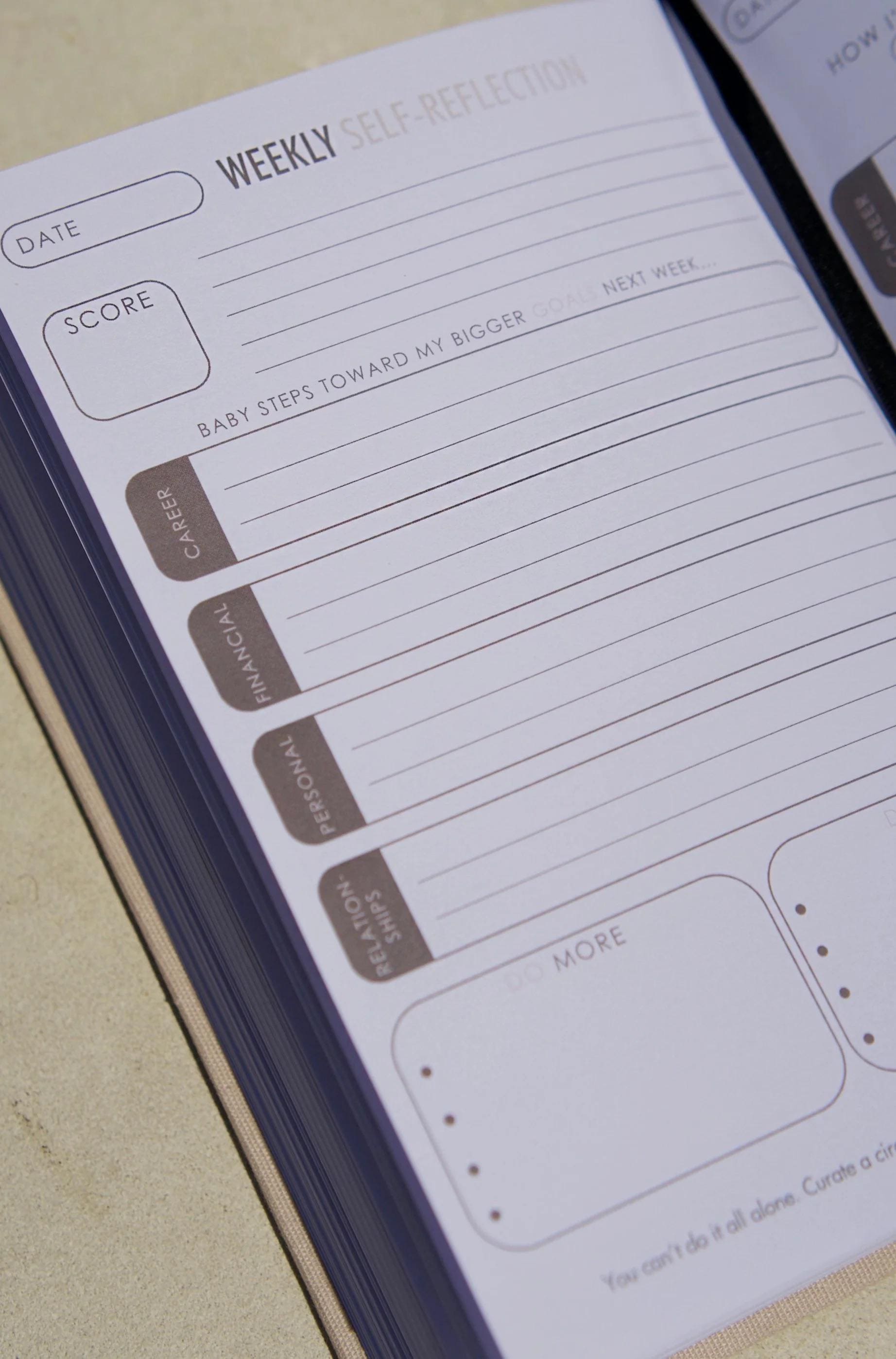 Guided Goal Setting Journal - Daily Planner, Wellness Journal ...