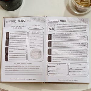 Guided Goal Setting Journal - Daily Planner, Wellness Journal ...