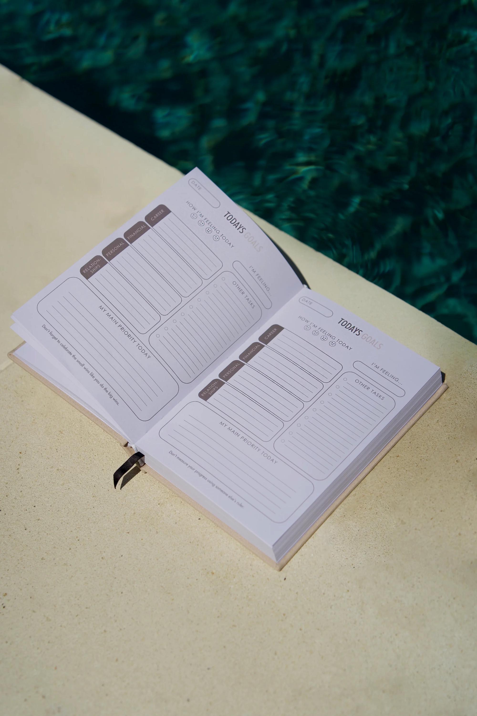 Guided Goal Setting Journal - Daily Planner, Wellness Journal ...