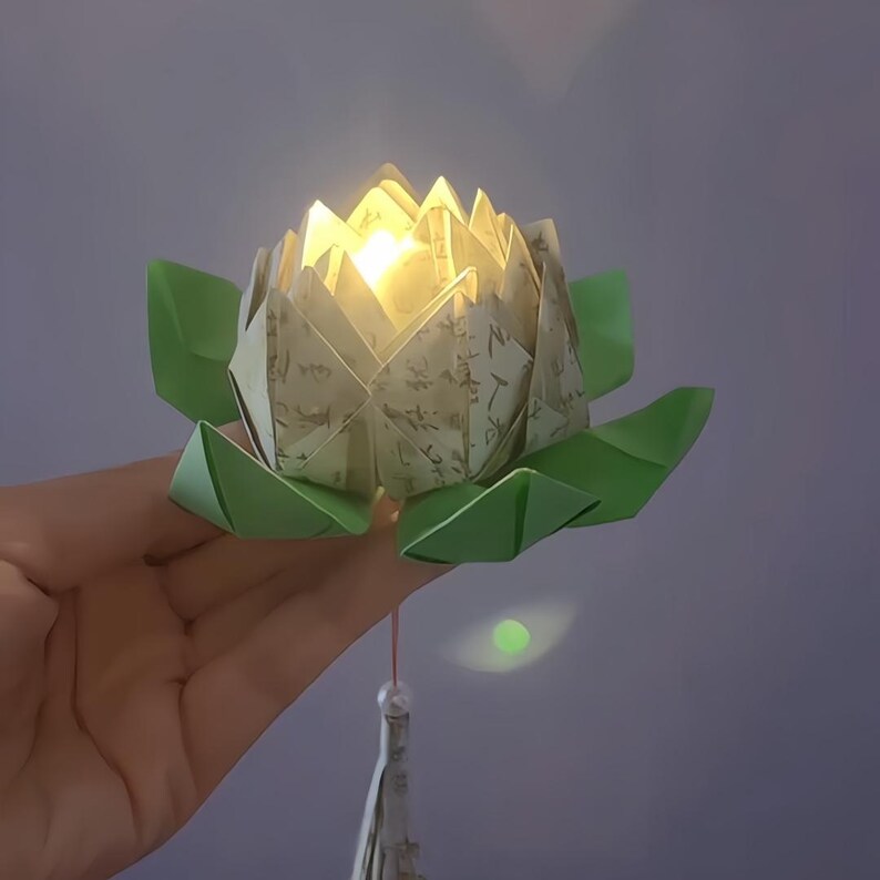 Papercraft Origami Diy,easy Origami for Kids- Origami Lotus Lantern - Animal Origami Designs ...