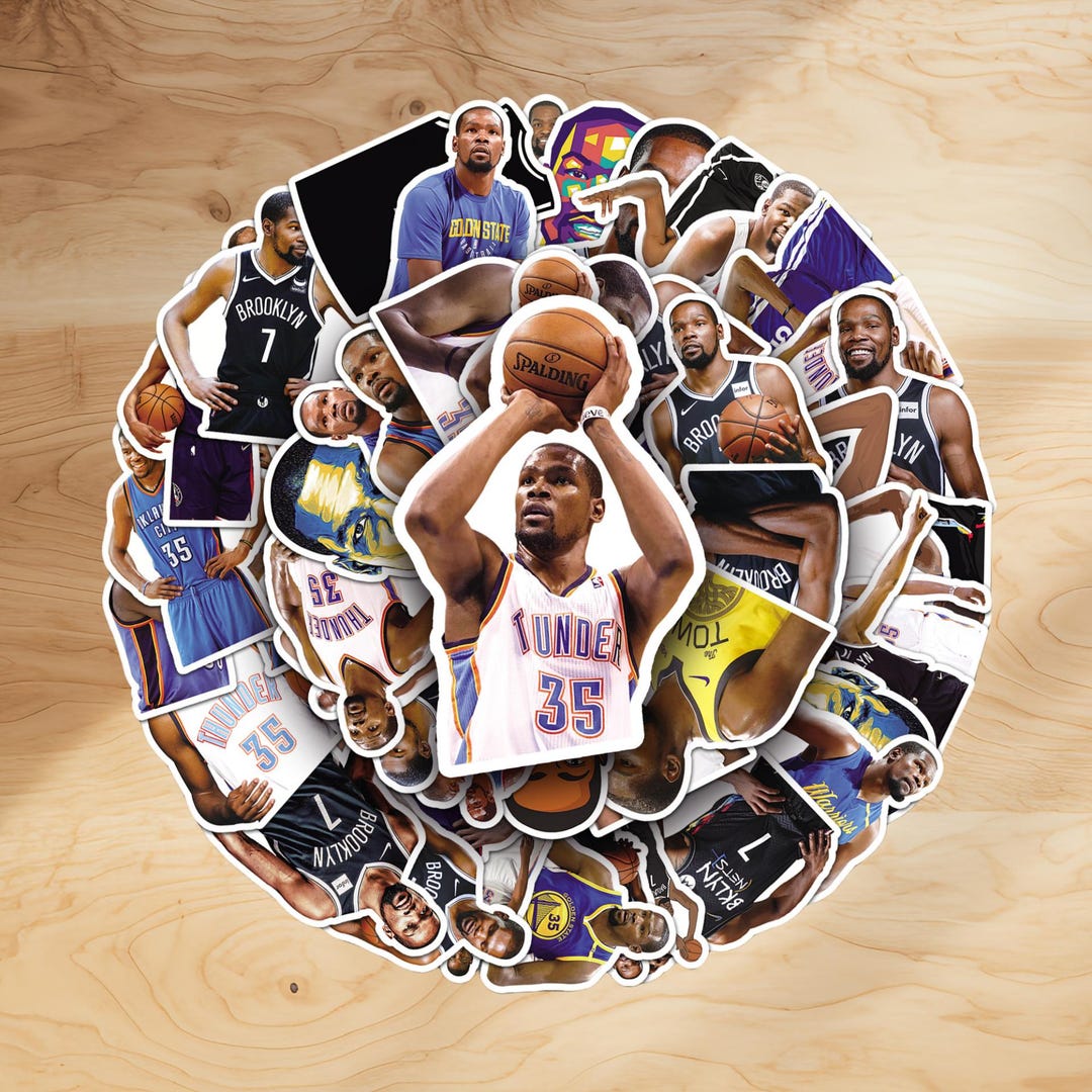 50PCS Kevin Durant Doodle Stickers – Personalized NBA Basketball Star ...