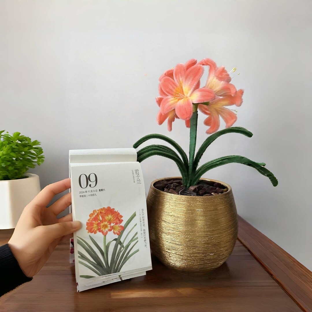 Everlasting Flower-clivia,adorable Twist Rod,flower Video Tutorial,desk ...
