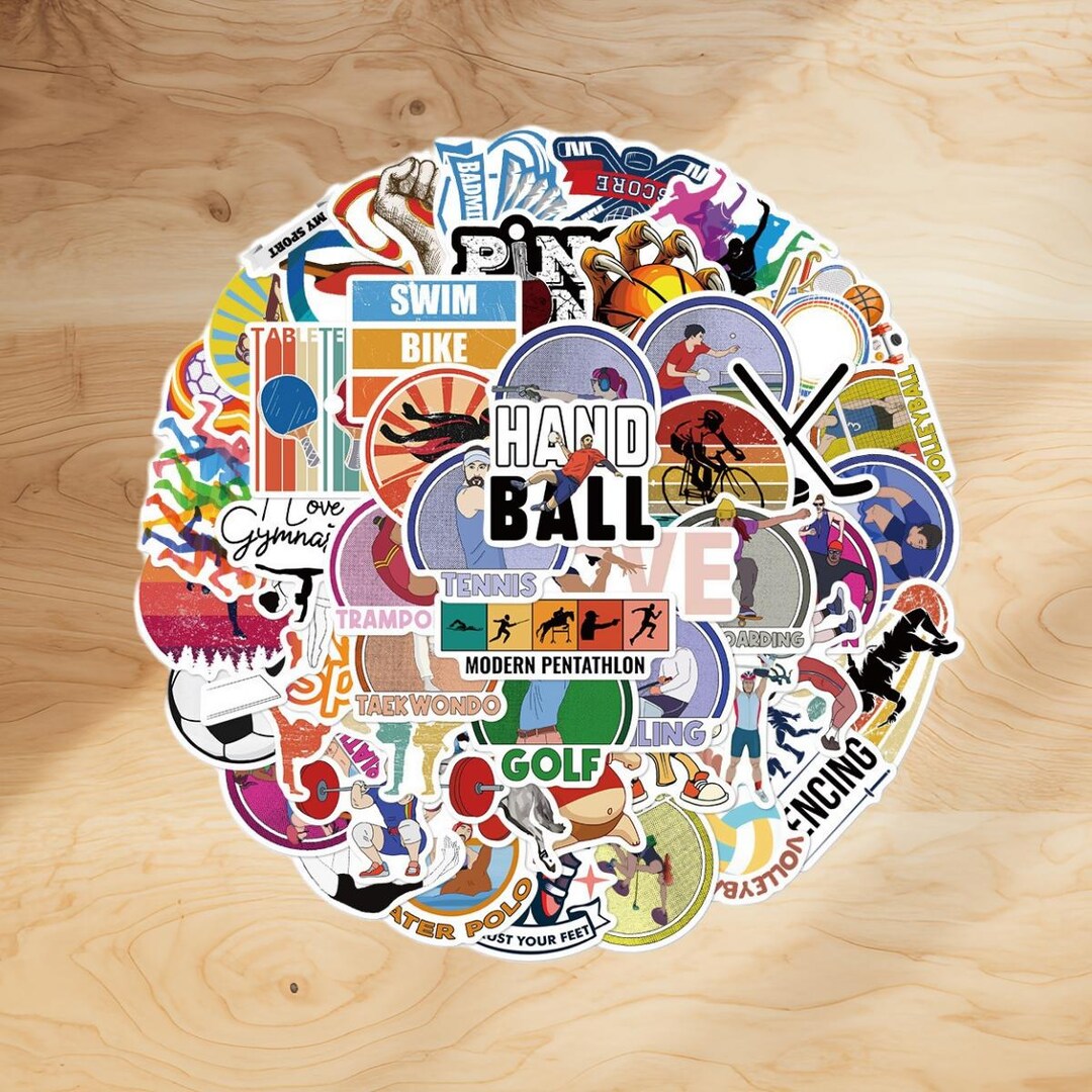 50PCS Badminton Stickers Funny Decals for Laptops, Journals, Phone ...