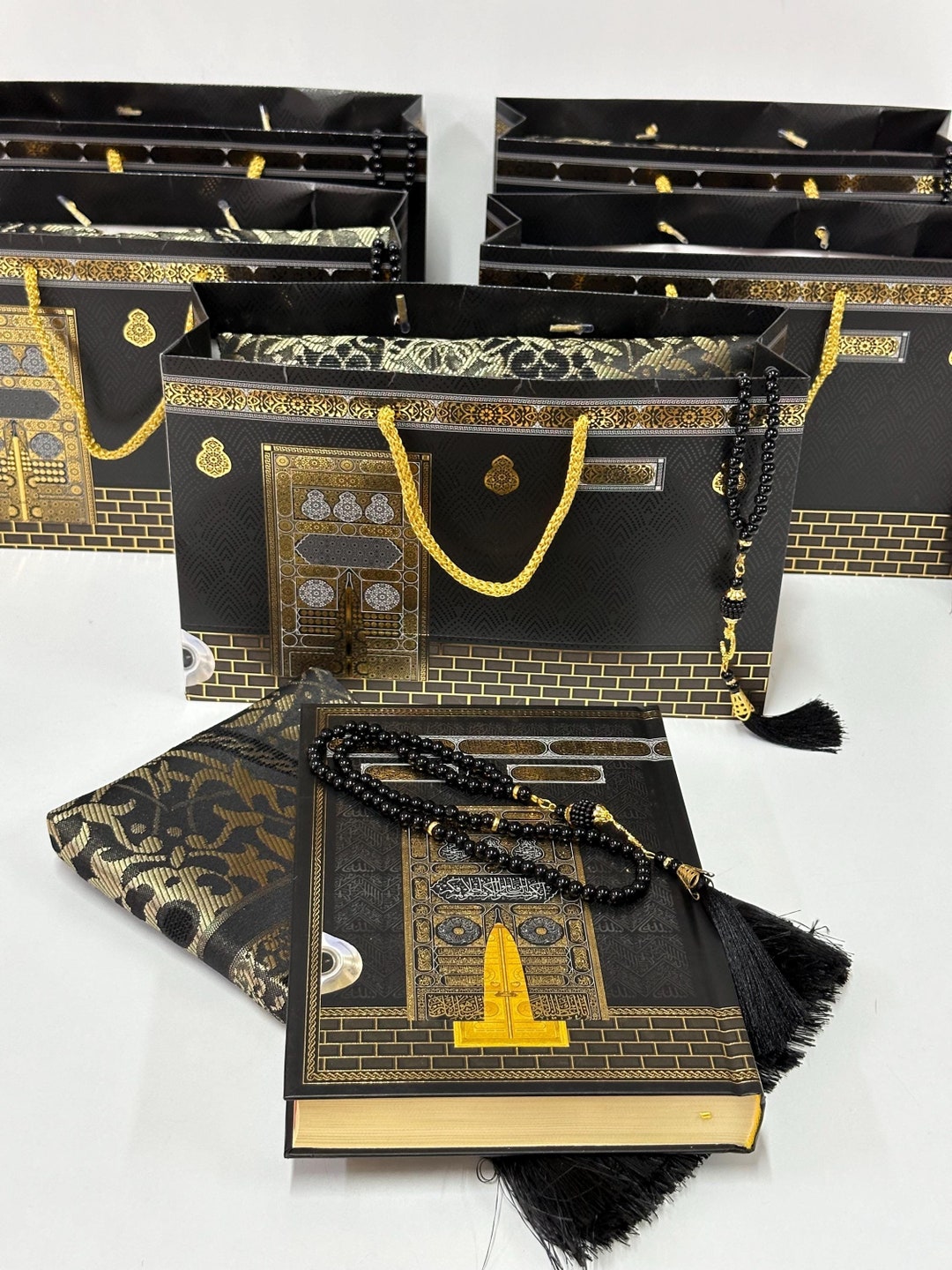 Kaaba Pattern Prayer Rug Tasbih Quran, Ramadan Kareem, Eid Gift Set ...