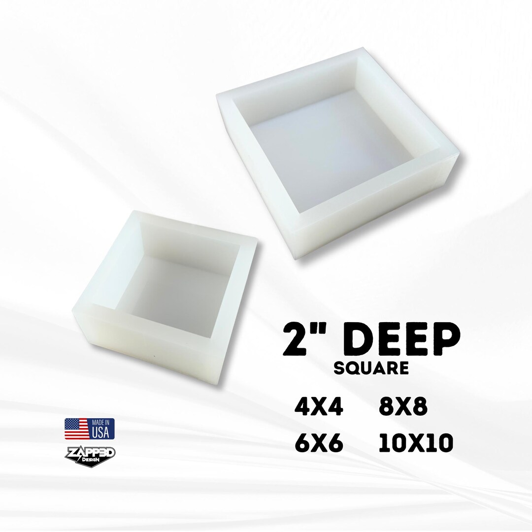 2" Deep Square Silicone Molds | 4 Sizes | Square Molds, Deep Square ...