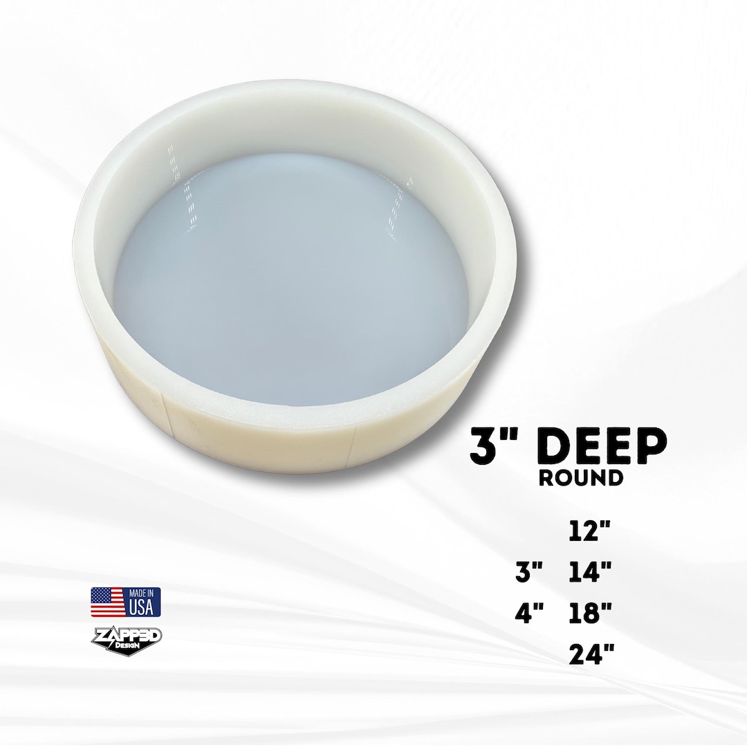 3" Deep Round Table Molds | 6 Sizes | Table Mold, Deep Round Mold ...