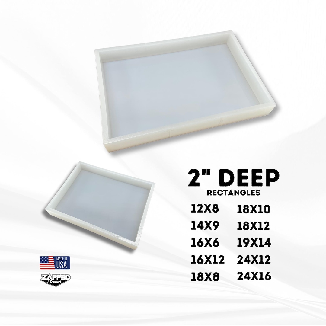 2" Deep Rectangle Silicone Molds | 10 Sizes | - Etsy