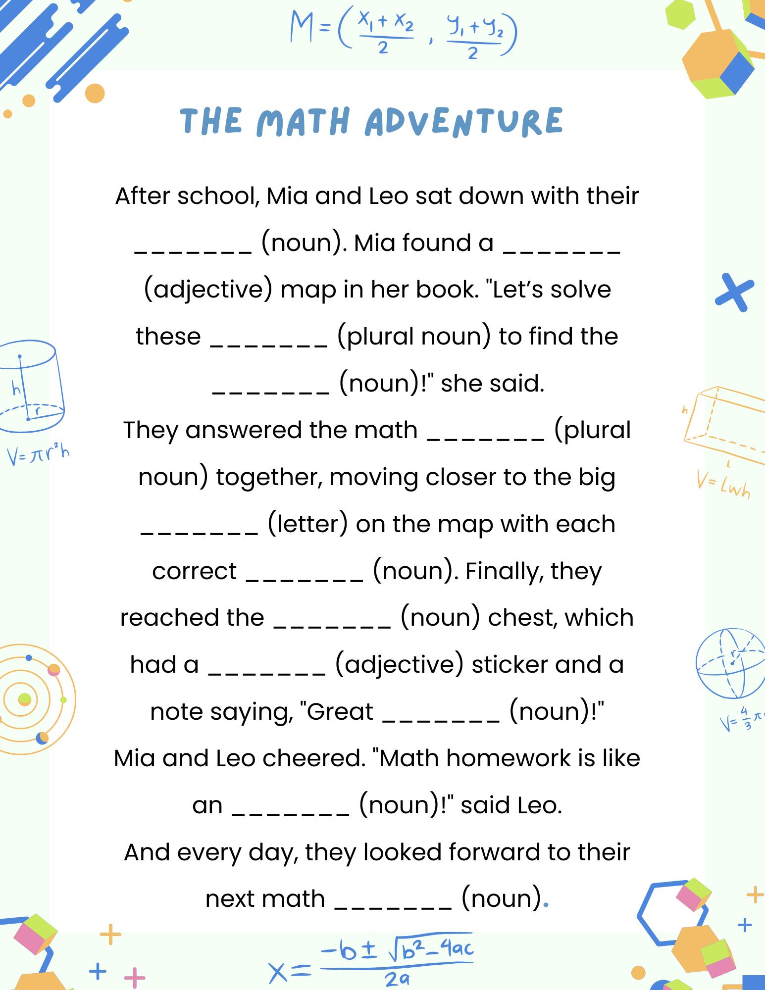 60 Pages of Fun Kids' Digital Printable Mad Libs,creative Writing ...