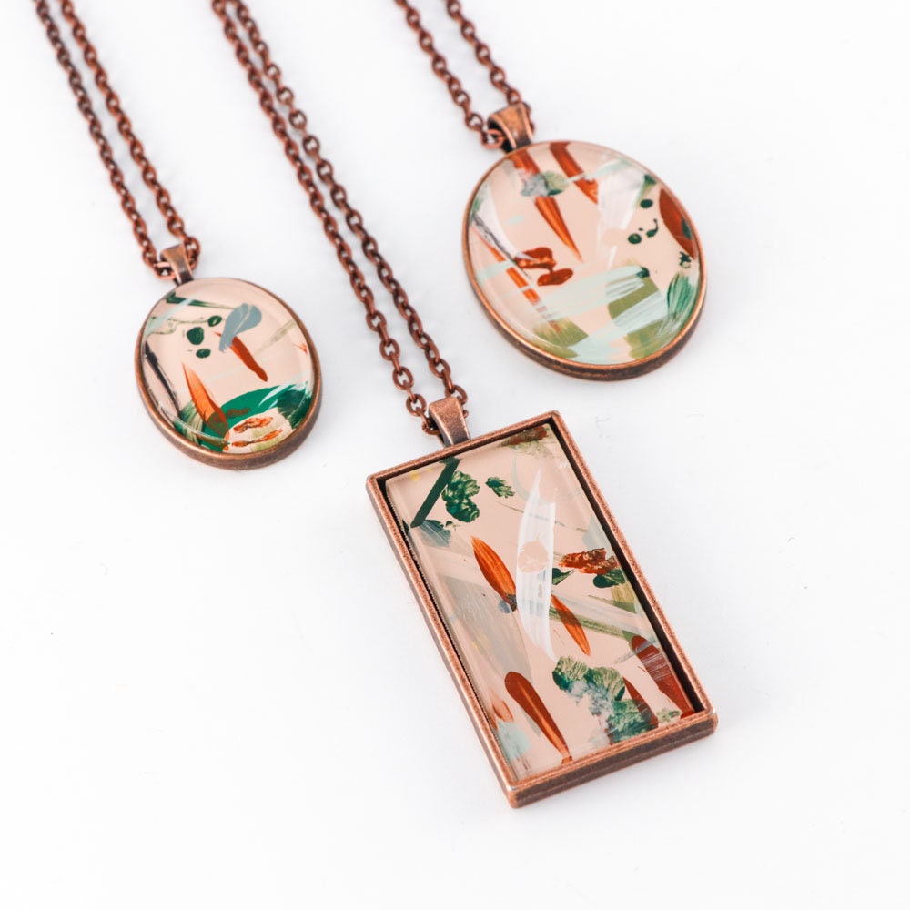 Abstract Art Painting Pendant - Studio Graffiti Collection - Beach Club ...