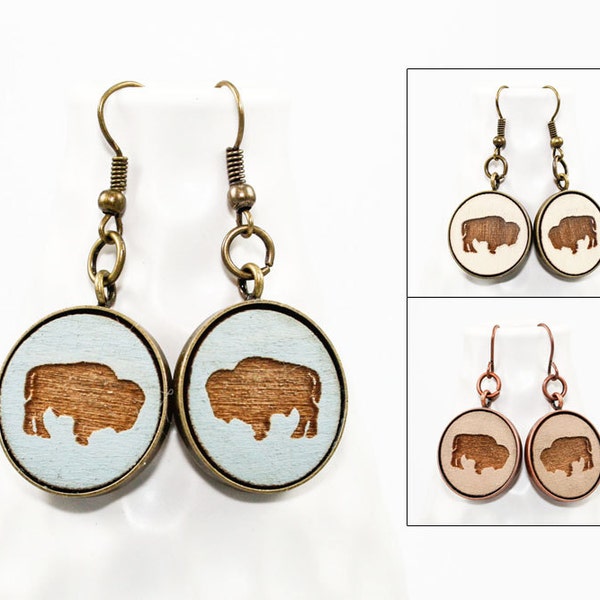 Bison Earrings - Etsy