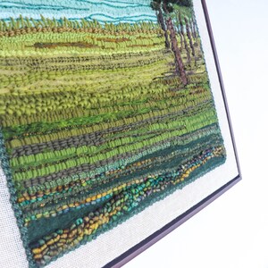 Fiber Art Landscape, Red Hills (20x40) Rug Hooking, Punching, Needle ...