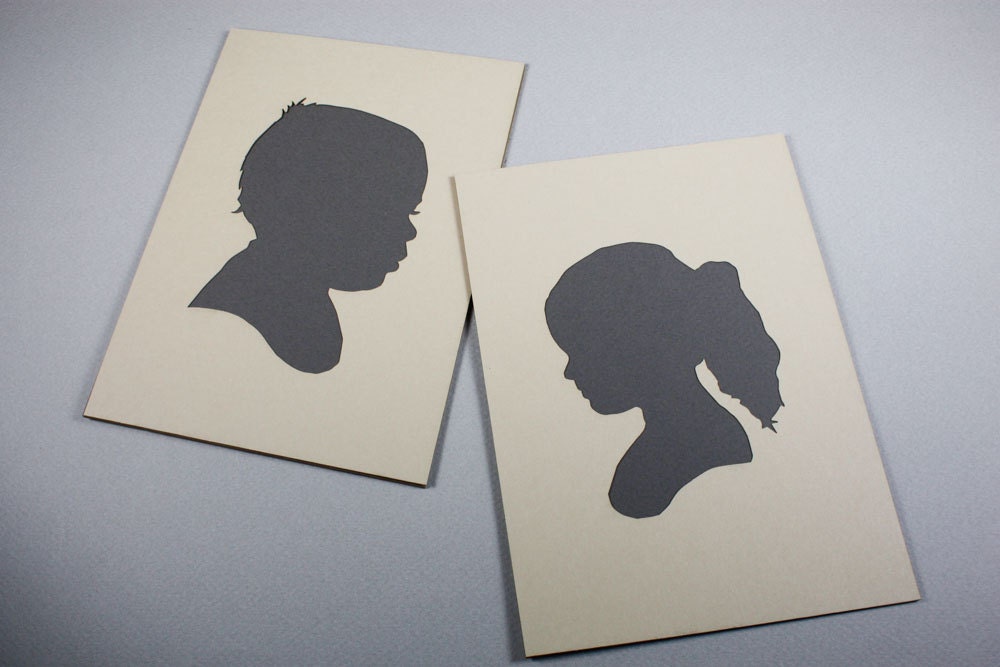 Personalized Papercut Portrait Custom Children's - Etsy