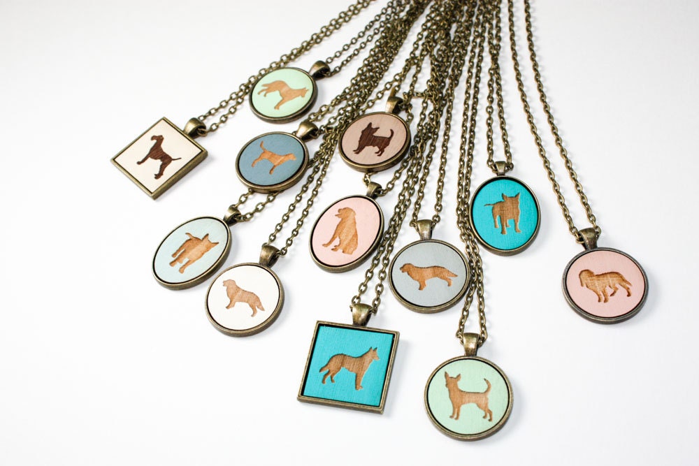 Custom Dog Pendant Necklace Choose Your Design any Breed / - Etsy