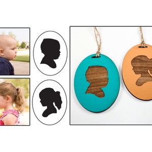 Personalized Christmas Ornament, Children's Silhouette Keepsake ...