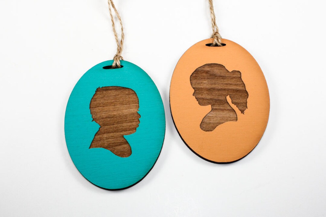 Personalized Christmas Ornament, Children's Silhouette Keepsake ...