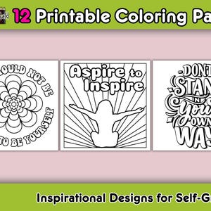 Aspire to Inspire Coloring Pages 1 by Short and Bald, Bold Easy ...